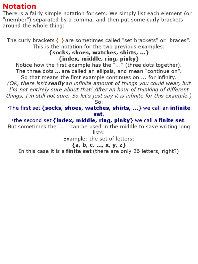 An Introduction to the Fundamental Concepts and Notation of Sets in Mathematics | PDF | Set ...