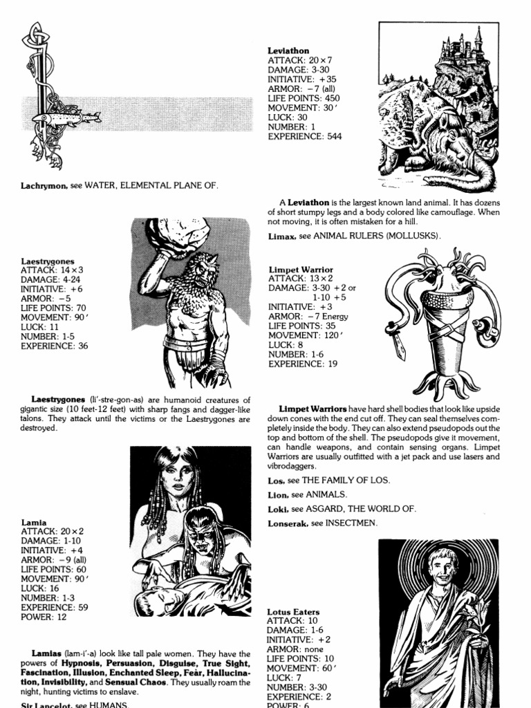 Avalon Hill - Lords of Creation - Book - of - Foes-Part02 | PDF