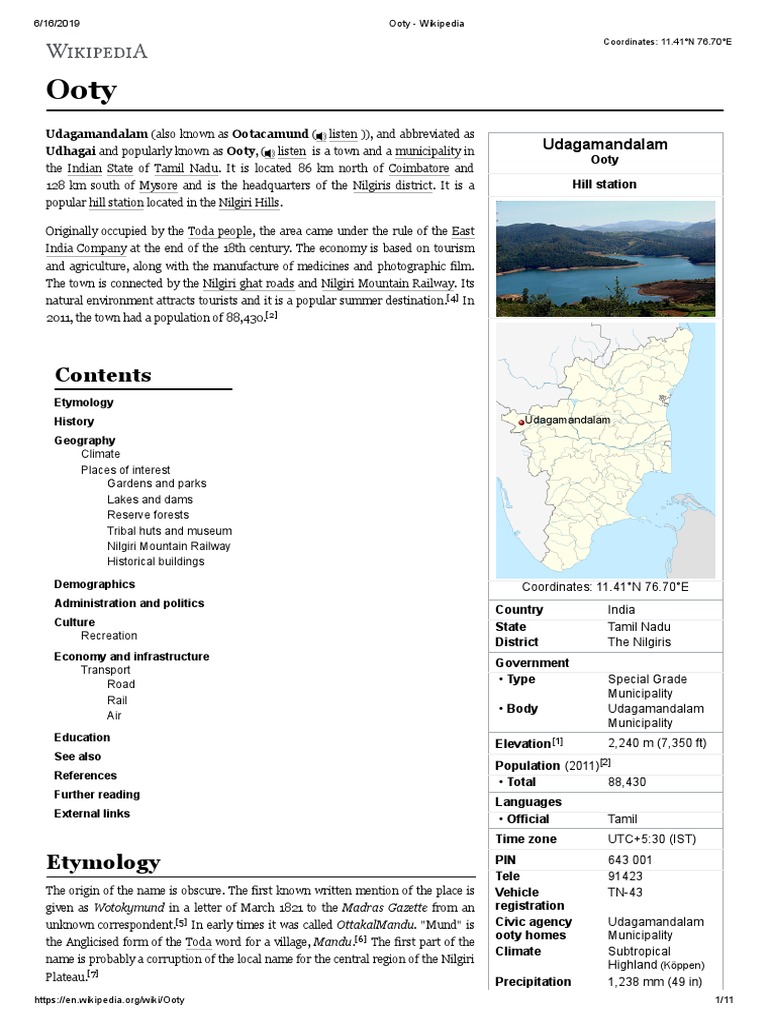 It Is The Travel Plan For Ooty | Download Free PDF | Nature