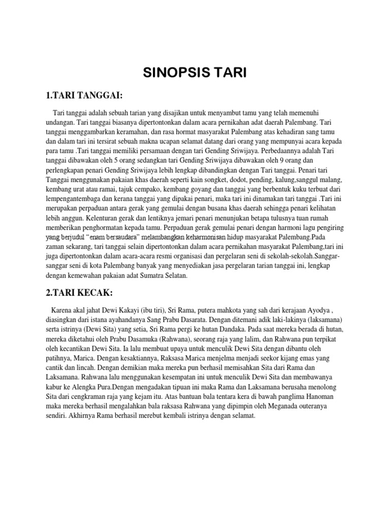 Sinopsis Tari | PDF