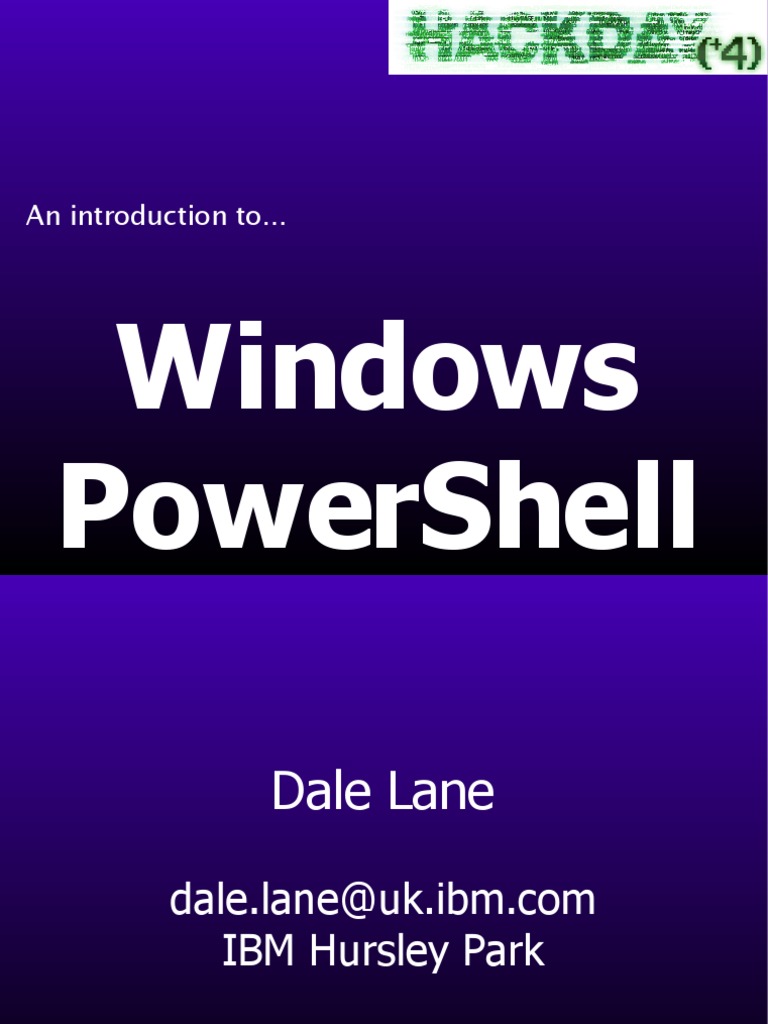 An Introduction To Windows Powershell 1193007253563204 3 | PDF | Computing Platforms | Computer ...