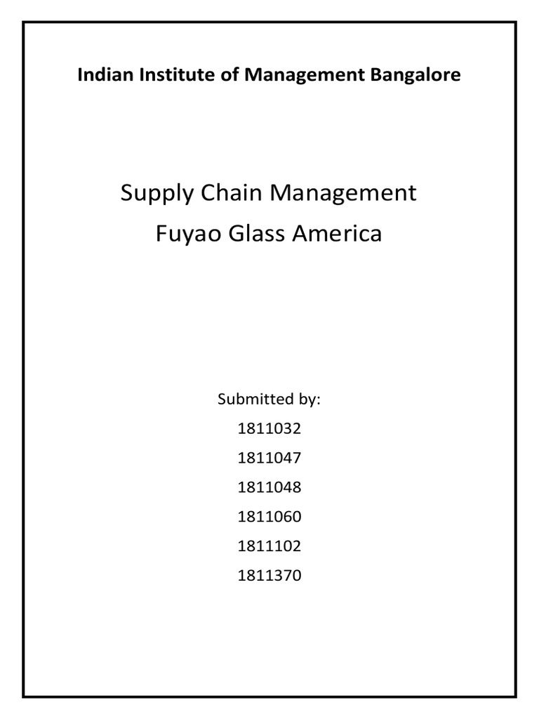 Fuyao Group 10 | PDF | Inventory | Cost