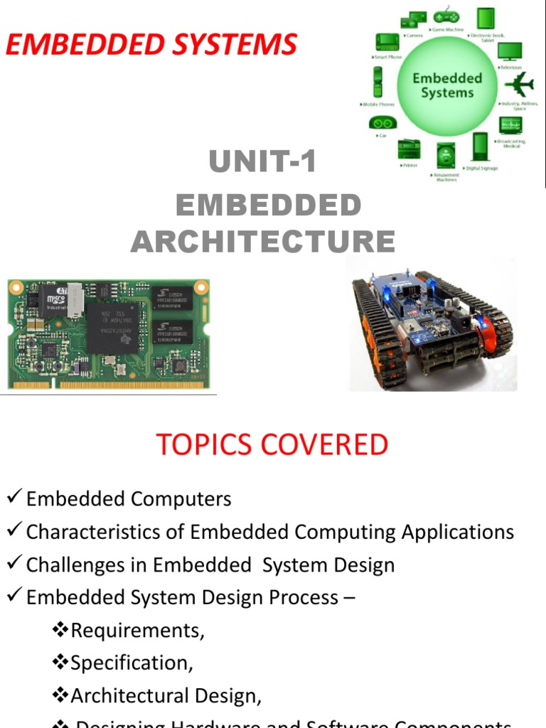 Embedded Systems - Unit 1 | PDF | Embedded System | Microprocessor