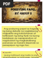 FILIPINO Pagsusuri NG Isyu at Pagbuo NG Tindig Sa Posisyong Papel | PDF
