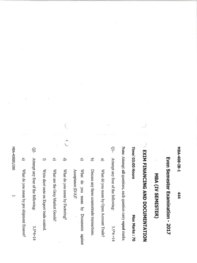 Exim Finance and Documentation | PDF