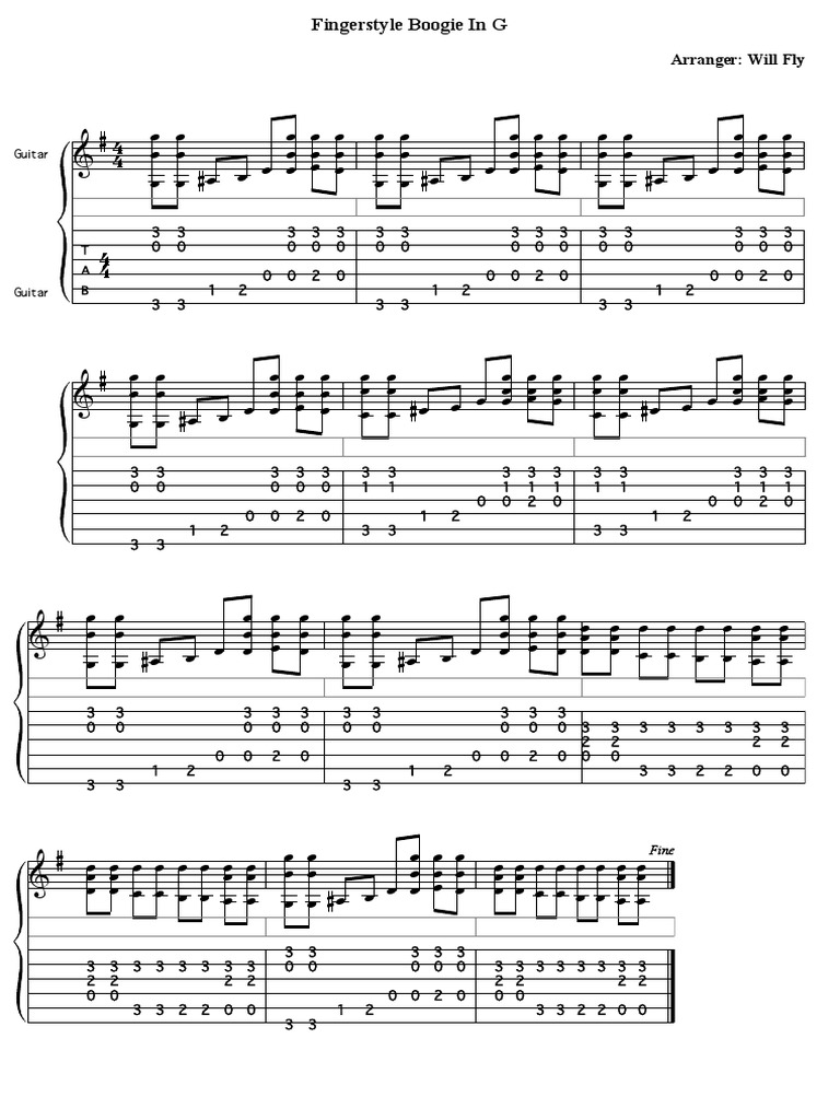 Fingerstyle Boogie in G | PDF