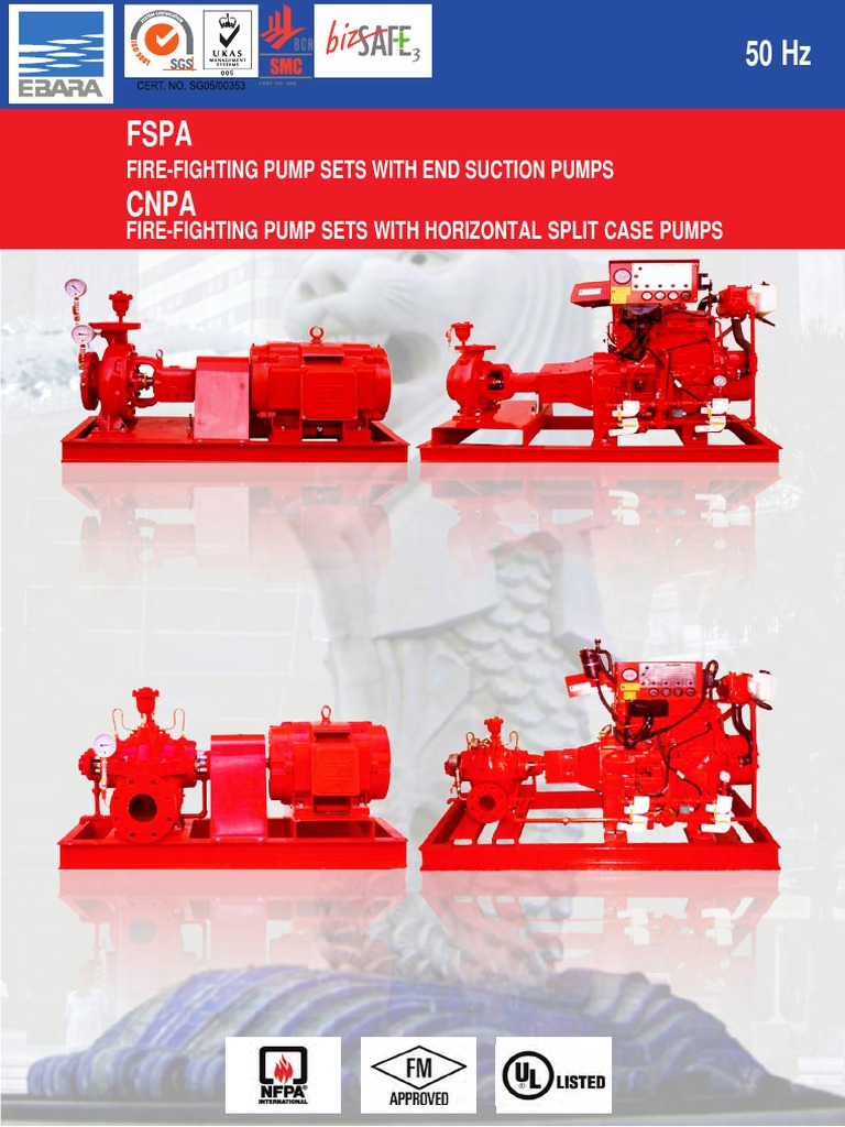 EBARA EESP Fire Pump Set Brochure 27.apr.2016 | PDF | Engines | Pump