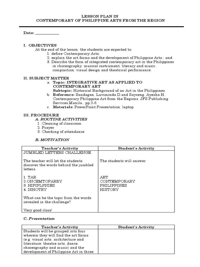Daily Lesson Plan in Physical Education | Download Free PDF | Atoms | Gases