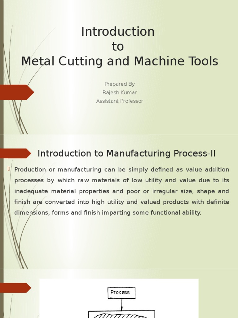 Introduction To MCMT PPT (Autosaved) | PDF | Machining | Machine Tool Introduction To MCMT PPT (Autosaved) | PDF | Machining | Machine Tool