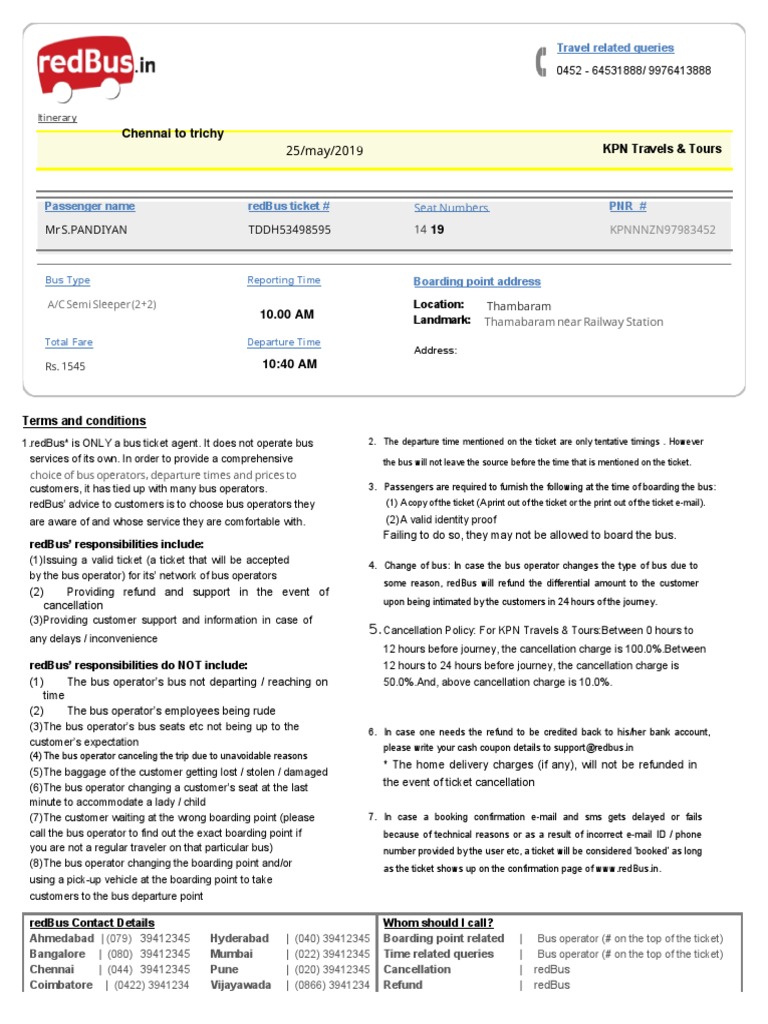 Red Bus Ticket New | PDF | Ticket (Admission) | Bus
