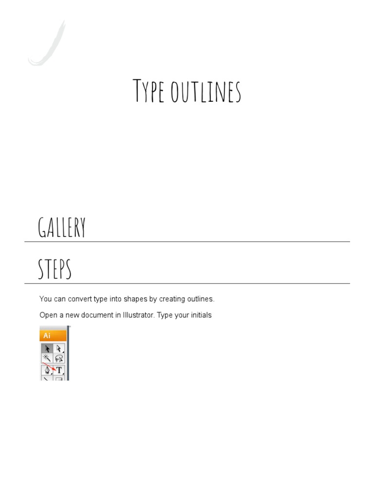 Type Outlines: Gallery Steps | PDF