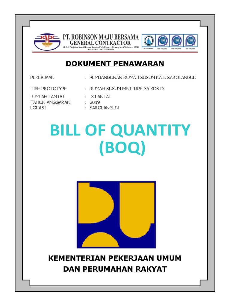 BOQ Jambi | PDF