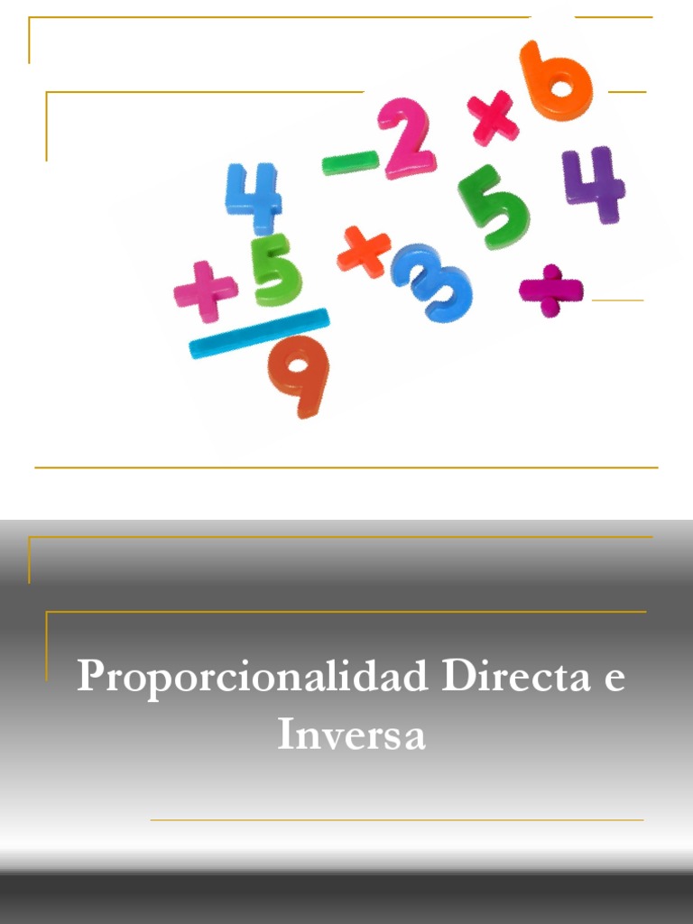 Proporcion Directa e Inversa | PDF | Cantidades fisicas | Objetos ...