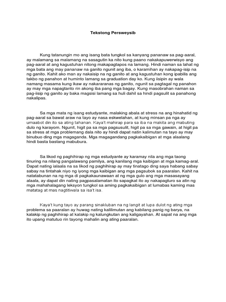 Tekstong Persuwaysib | PDF