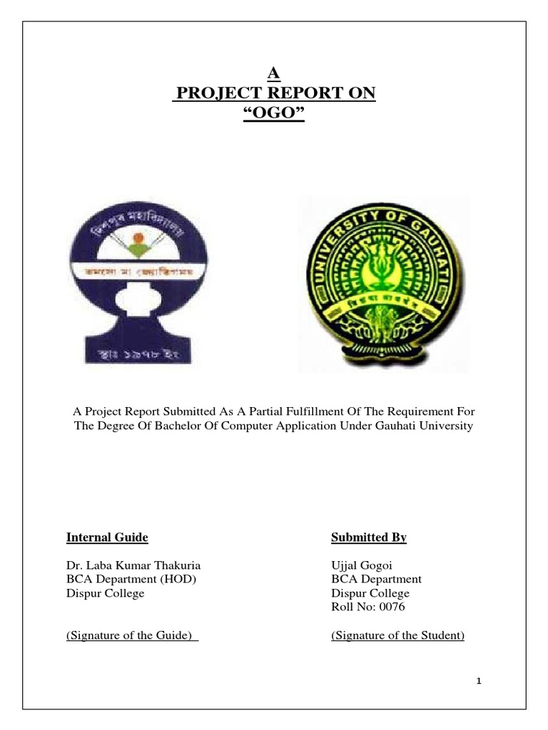 Project Report on "OGO | PDF | Web Page | Html