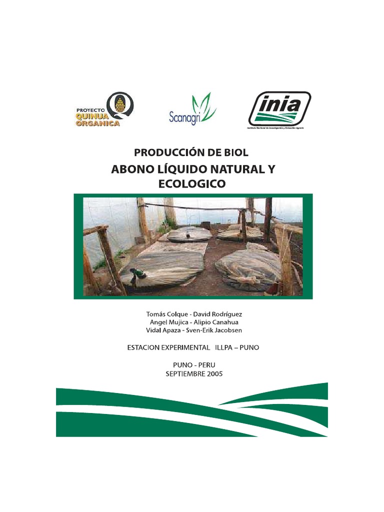 Producción de Biol - Abono Líquido Natural y Ecológico | PDF
