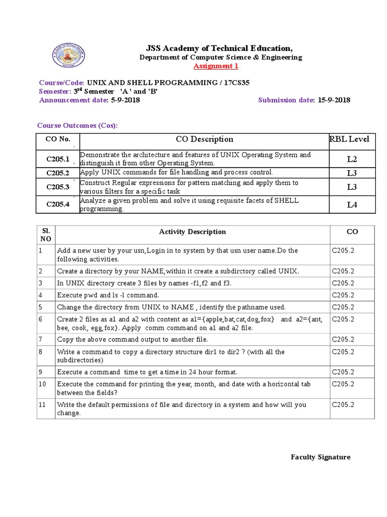 Ushp 1st Assignment | PDF | Directory (Computing) | Unix