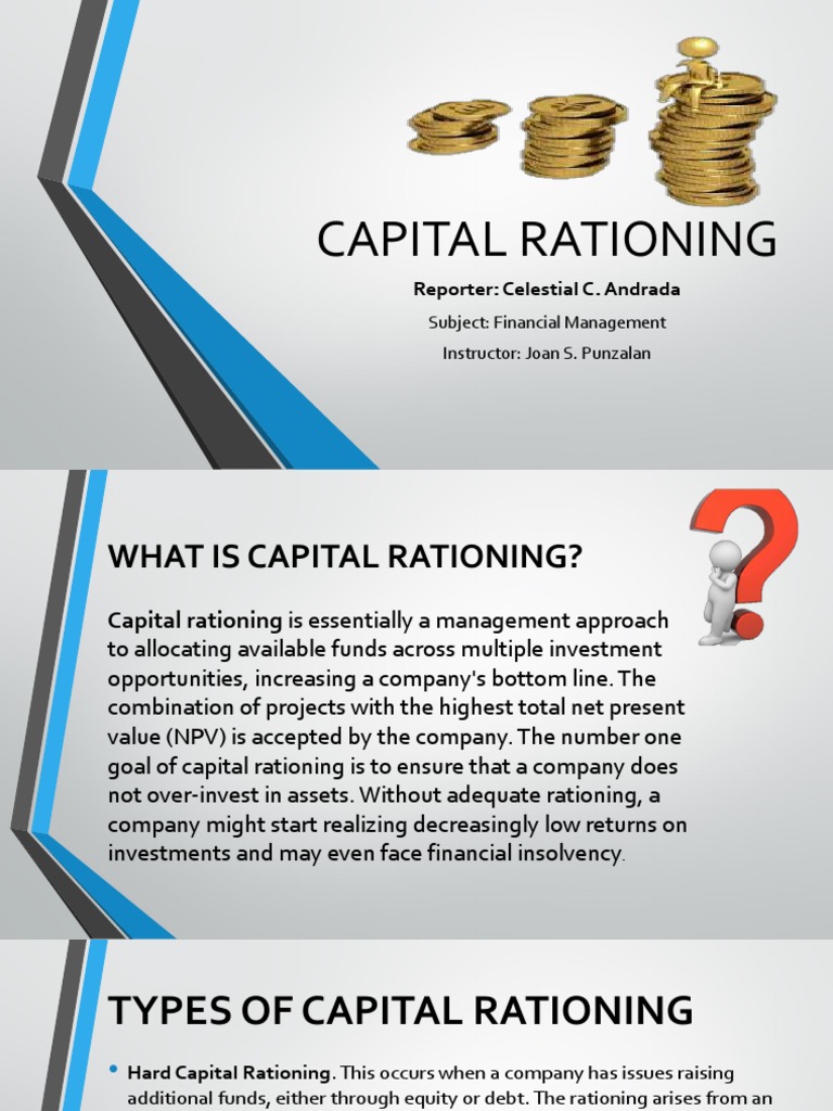 Capital Rationing: Reporter: Celestial C. Andrada | PDF | Capital ...