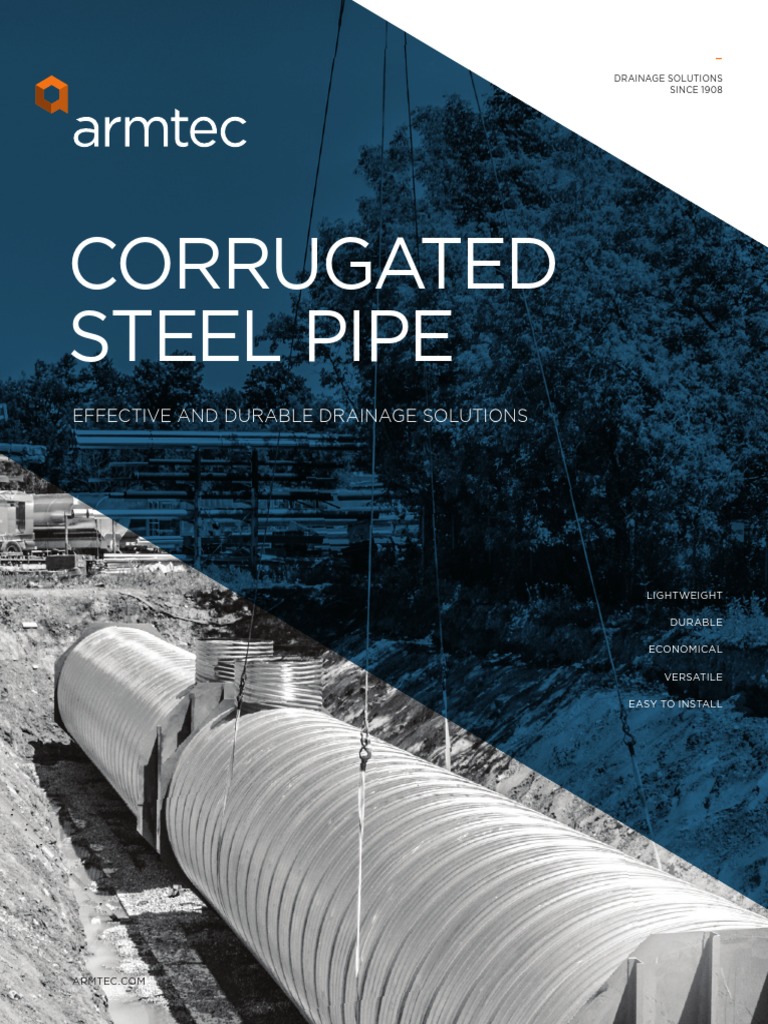 Armtech - Corrugated Steel Pipe PDF | PDF | Pipe (Fluid Conveyance ...