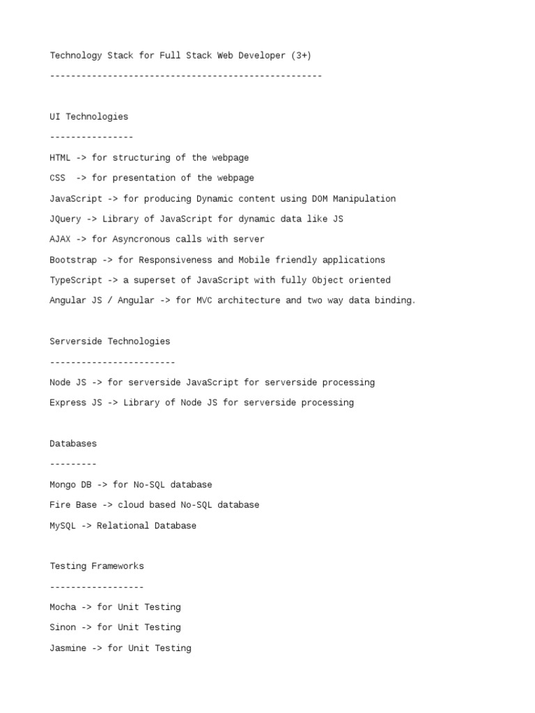 Ui Full Stack Course Structure | PDF | Angular Js | Web Software