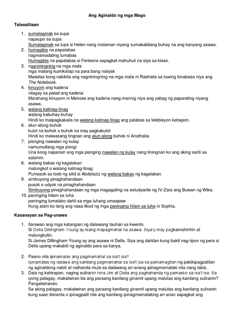 Ang Aginaldo NG Mga Mago | PDF