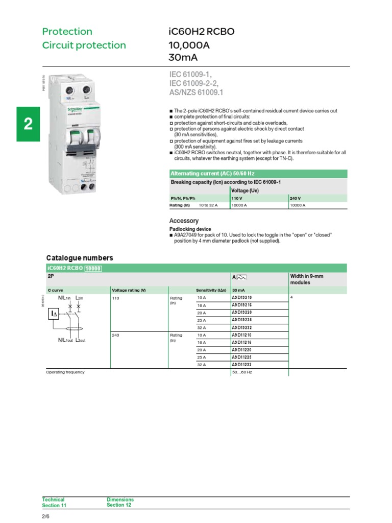Double Pole RCBO | PDF | Electrical Equipment | Equipment