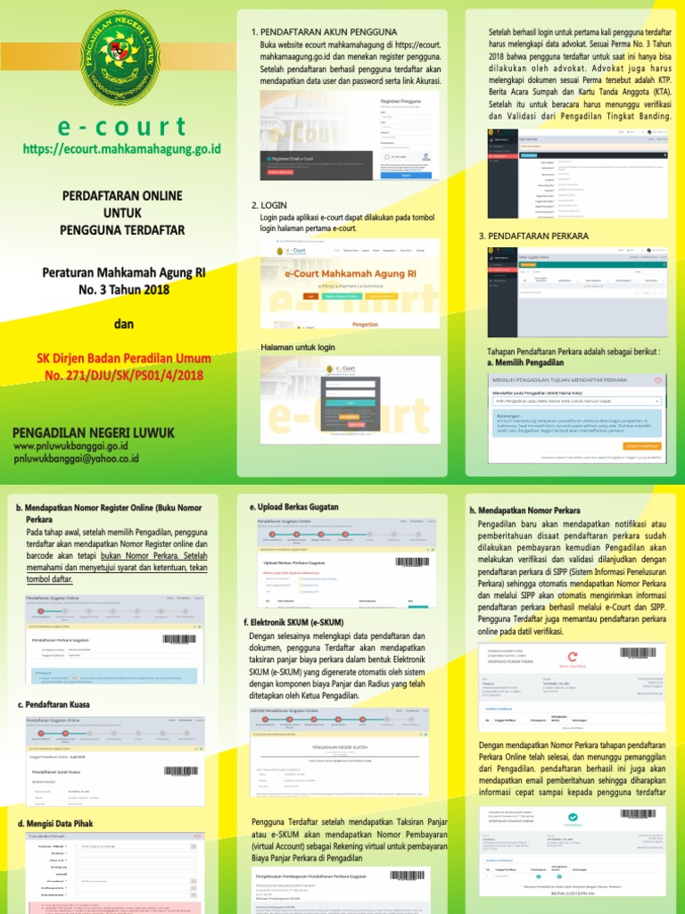 Brosur Ecourt | PDF | Hukum