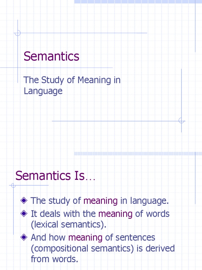 Semantics | PDF | Semantics | Word
