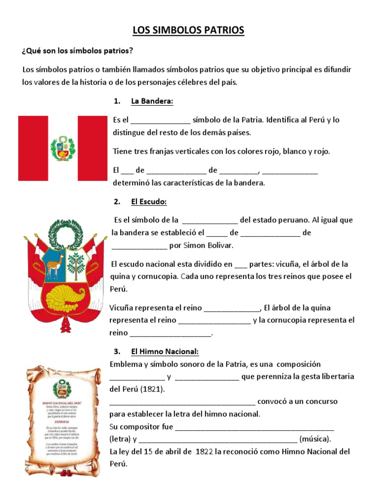 Los Simbolos Patrios | PDF