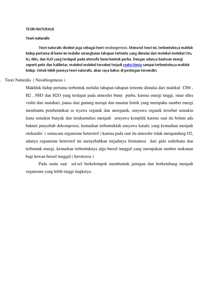 Teori Naturalis | PDF | Filsafat