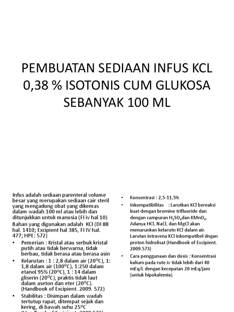 Sediaan Infus | PDF