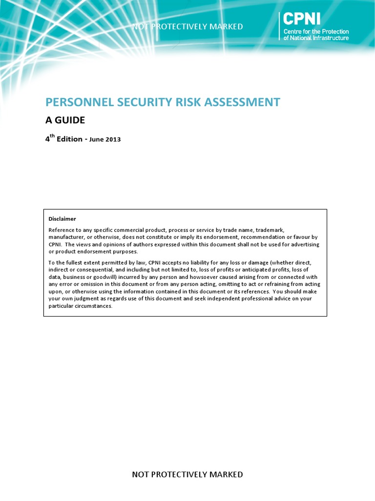 Personal Security Risk Assessment Template PDF | PDF | Information ...