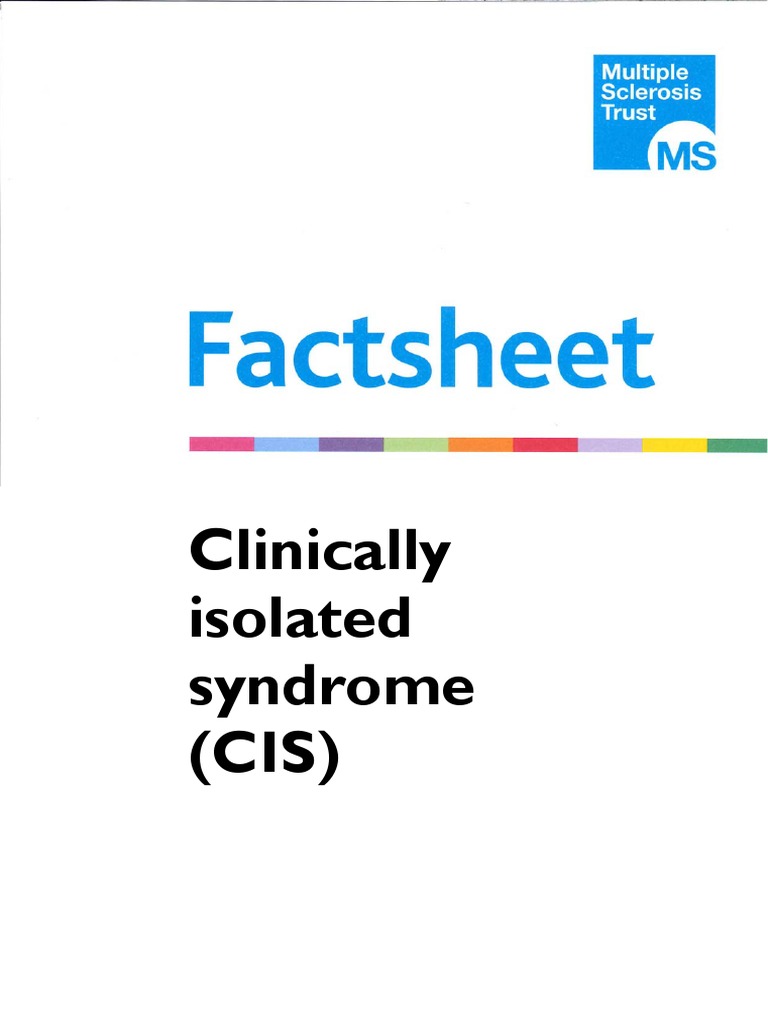 Clinically Isolated Syndrome (CIS) | PDF | Multiple Sclerosis ...