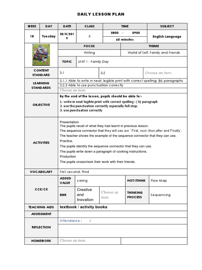 Lesson Plan Year 5 Week 18 (Print It Out) | PDF | Lesson Plan | Pedagogy