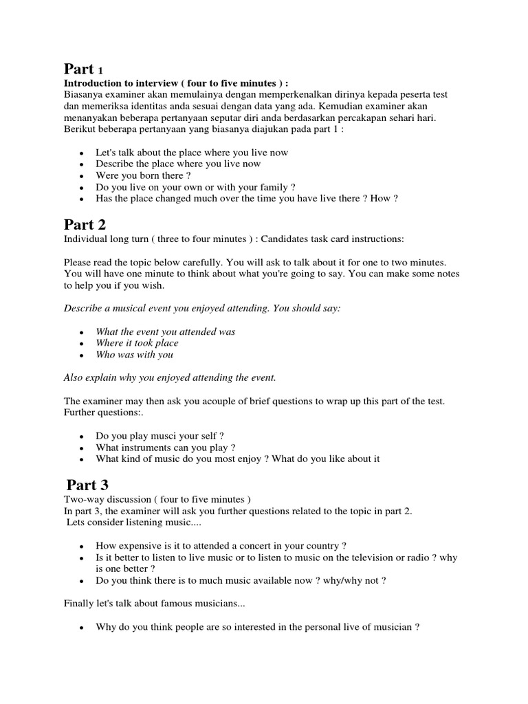 1 Introduction To Interview (Four To Five Minutes) | Download Free PDF ...