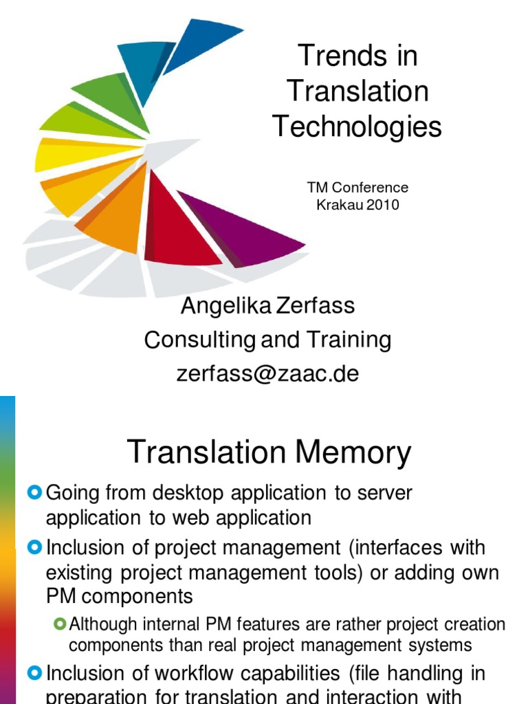Trends in Translation Memory Tools | PDF | Web Application | Software