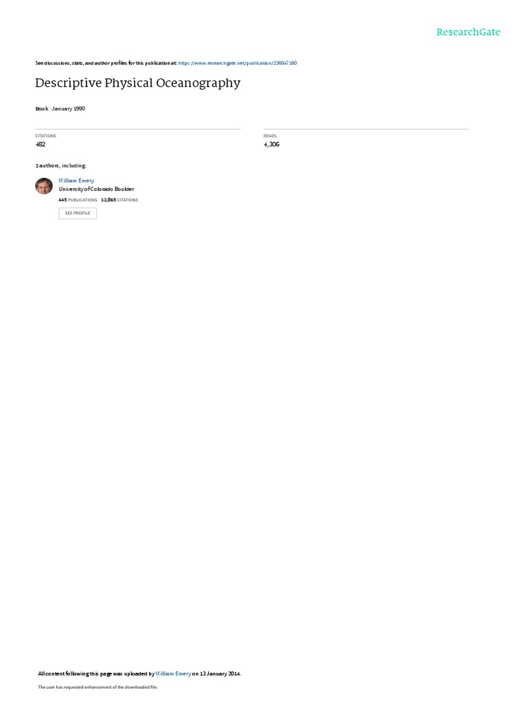 Descriptive Physical Oceanography | PDF | Computer Mediated Communication | Electronic Publishing