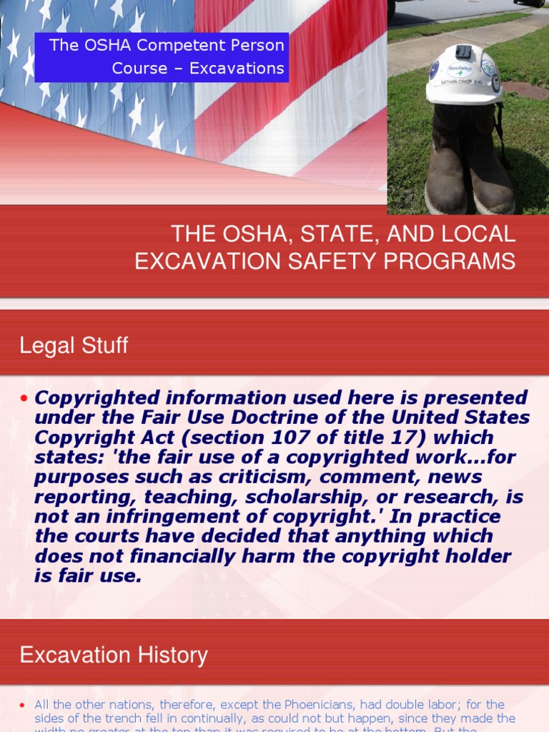 Excavations OSHA Competent Person Course 1 | PDF | Occupational Safety ...