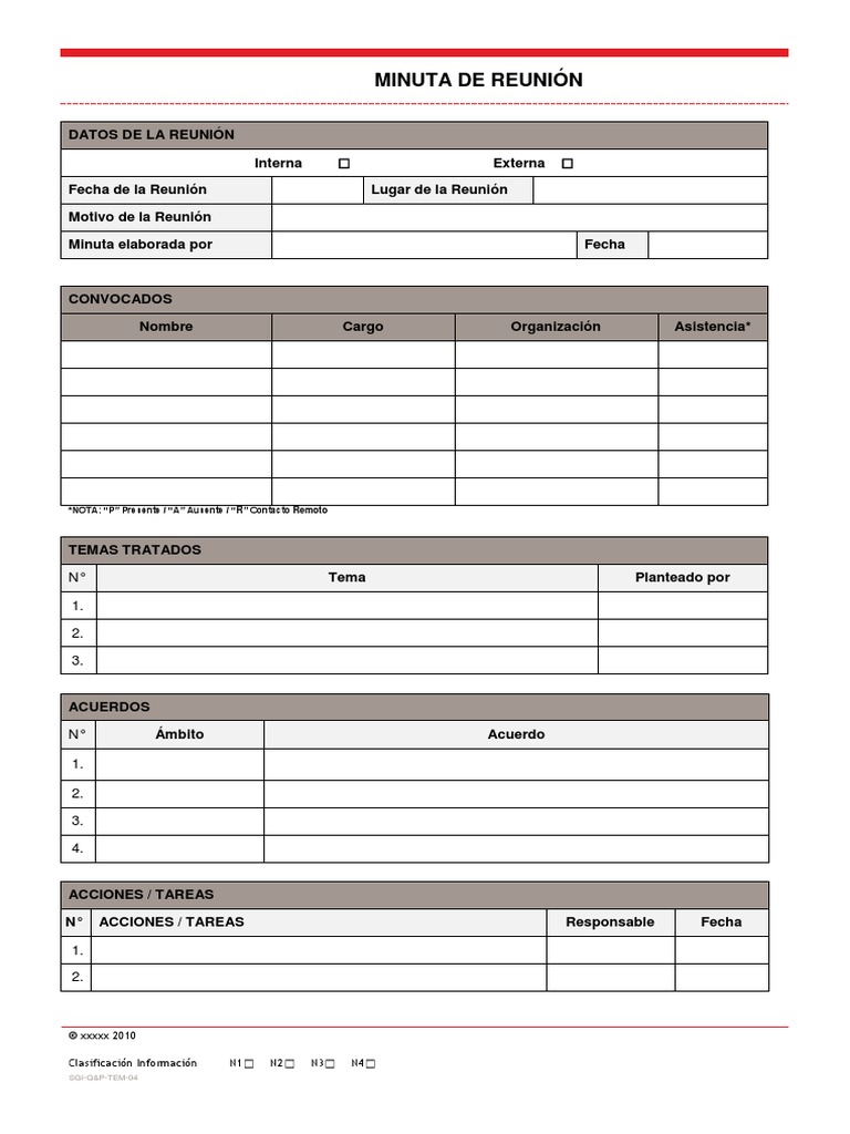 Formato de Minuta | PDF