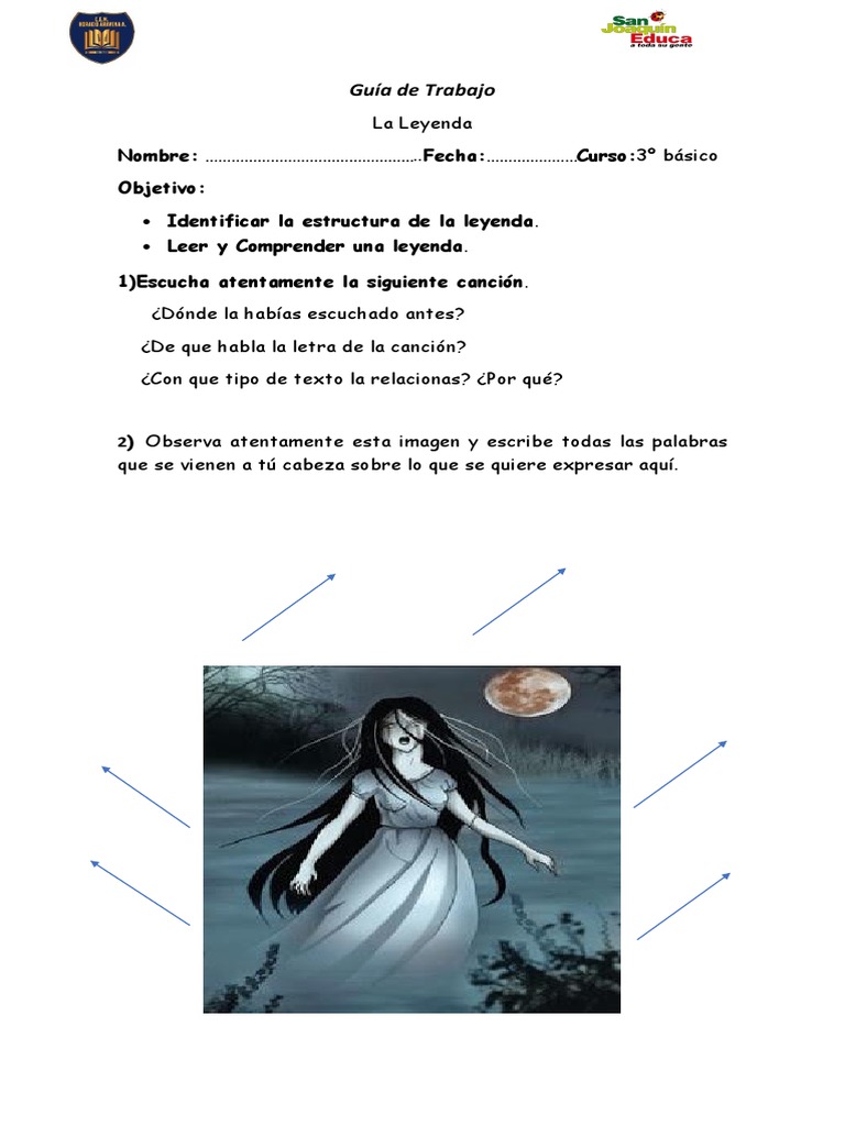Guía de Trabajo La Llorona