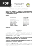 Sample Resolution Requesting For Fund | PDF | Local Government | Government