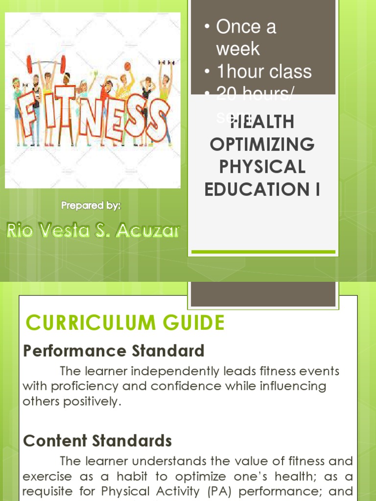 Optimizing Health and Fitness: A Curriculum Guide for Developing ...