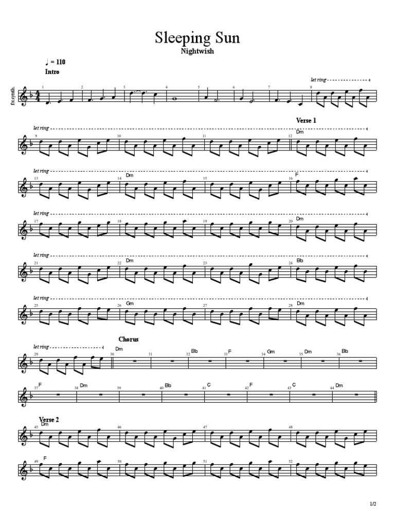 Nightwish - Sleeping Sun | PDF | Song Structure | Performing Arts