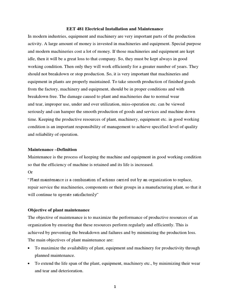 Maintenance Notes | PDF | Reliability Engineering | Systems Engineering
