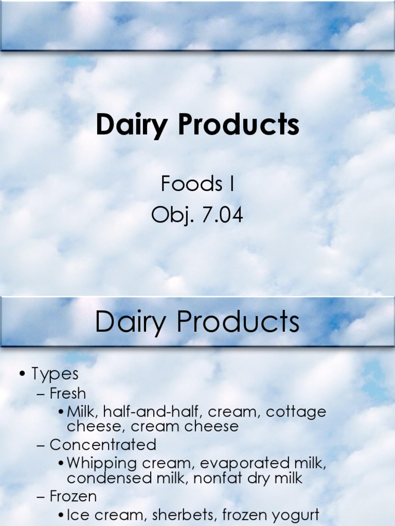 Dairy | PDF | Milk | Cheese