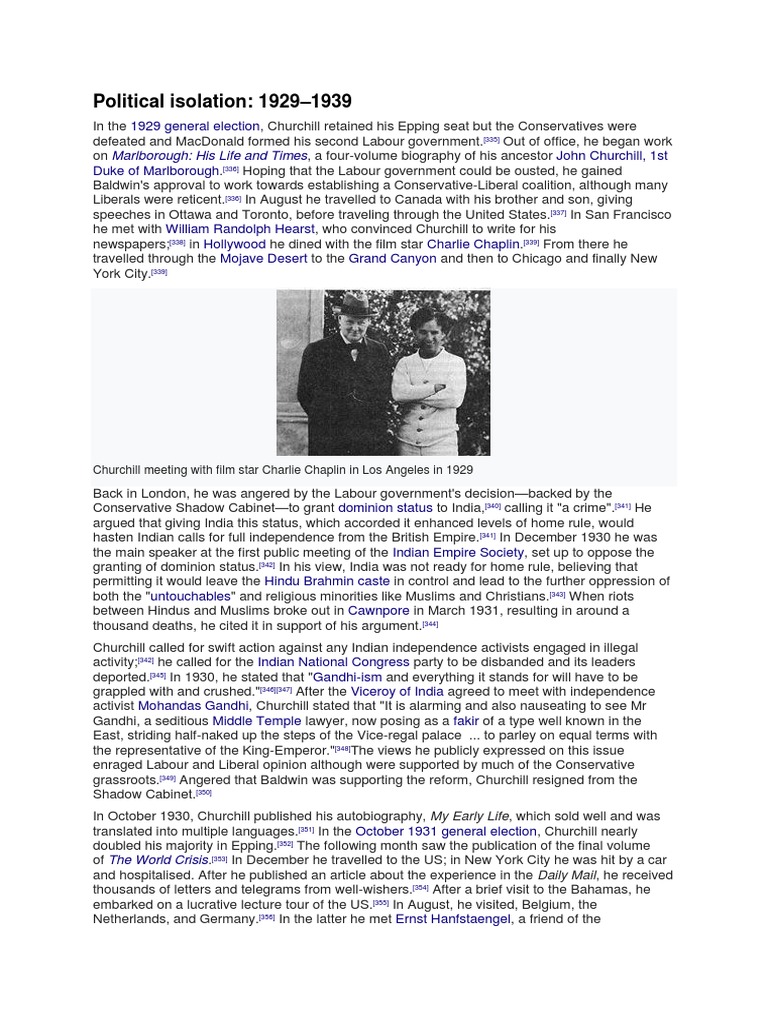 Political Isolation - Churchill | PDF | Winston Churchill | Unrest