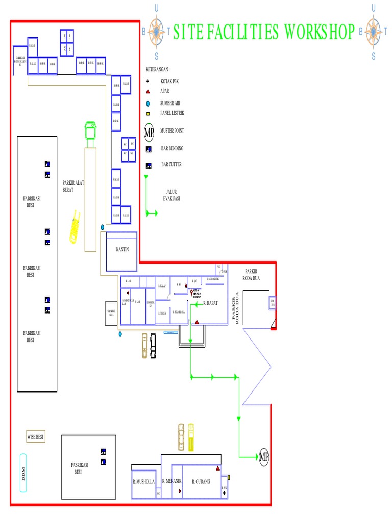 Site Layout and Facilities Map for a Steel Fabrication Workshop | PDF
