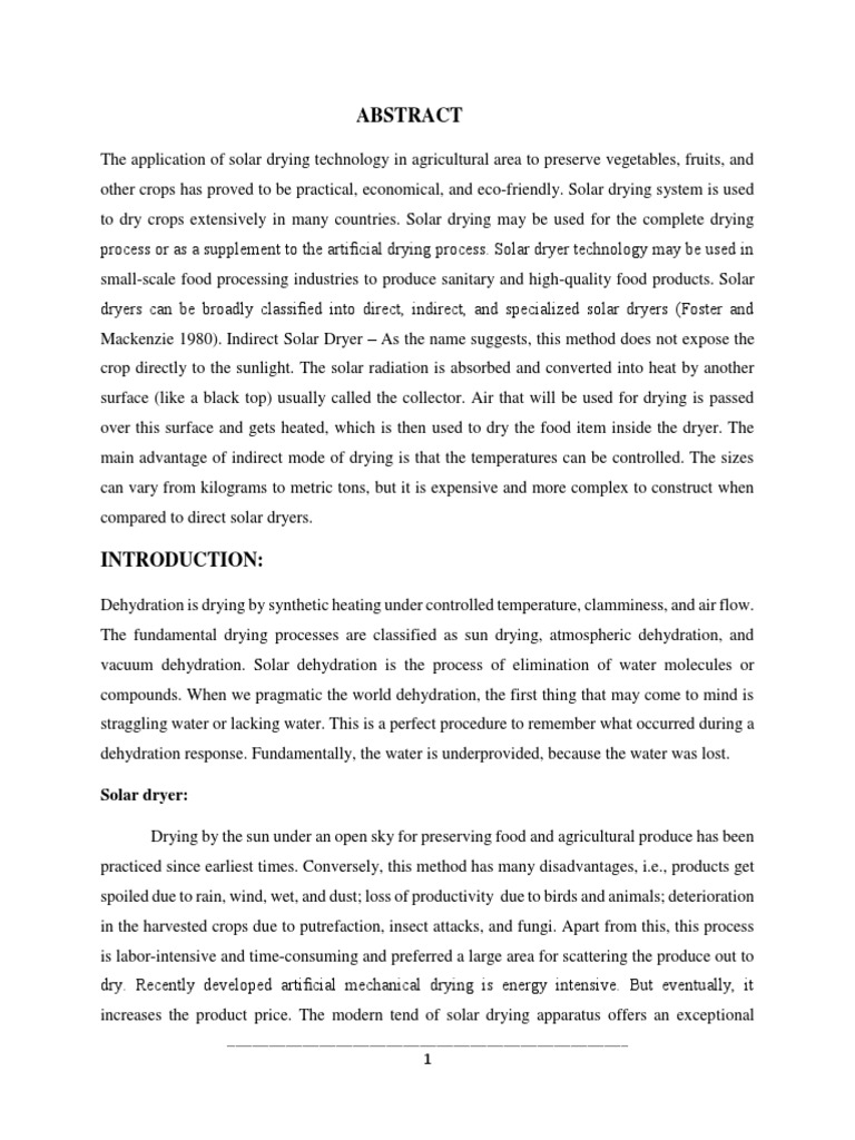 Design and Fabrication of Solar Dryer | PDF | Clothes Dryer | Solar Energy