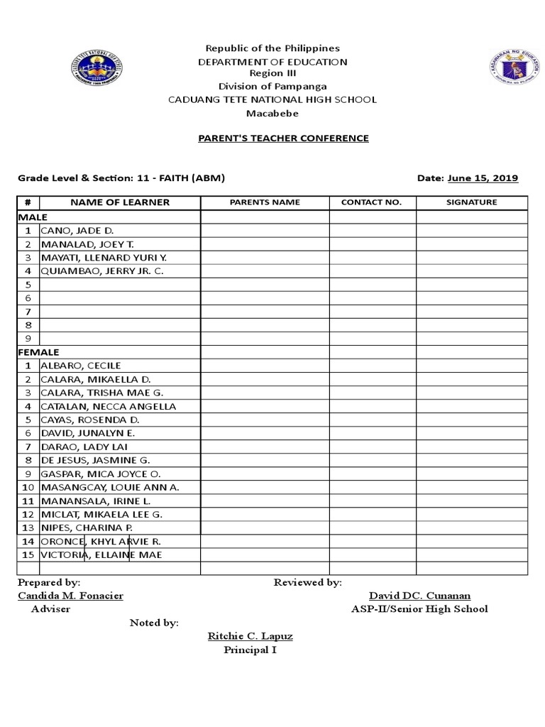 Parents Assembly | PDF