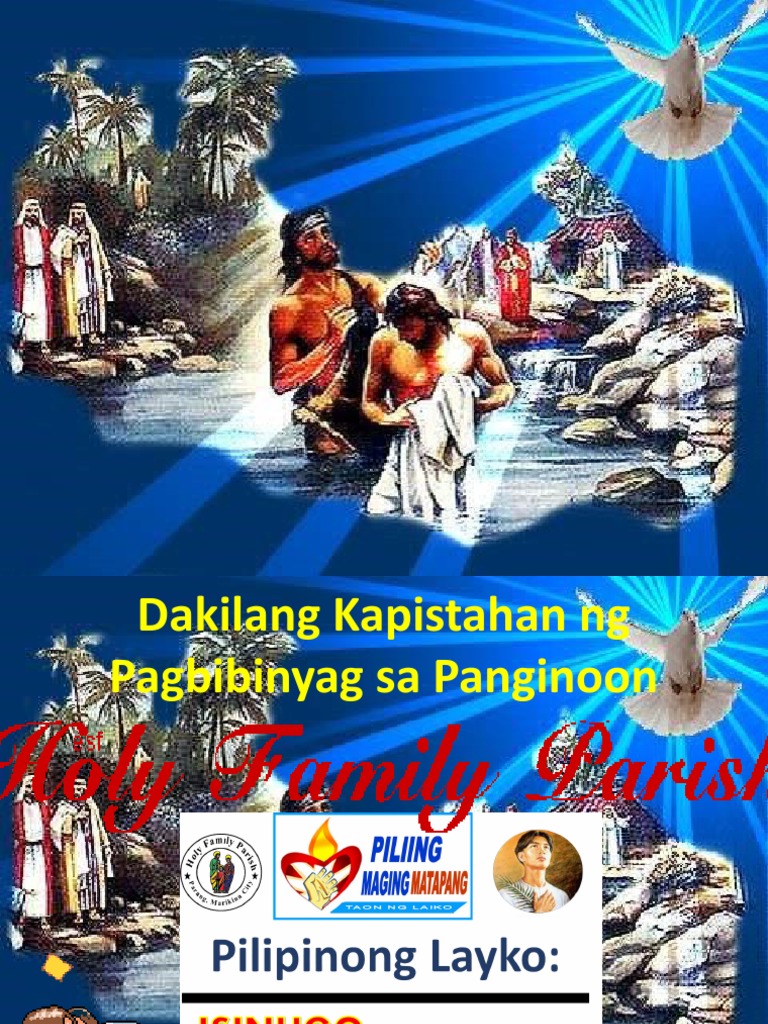 Misa Dakilang Kapistahan NG Pagbibinyag Sa Panginoon (K) | PDF